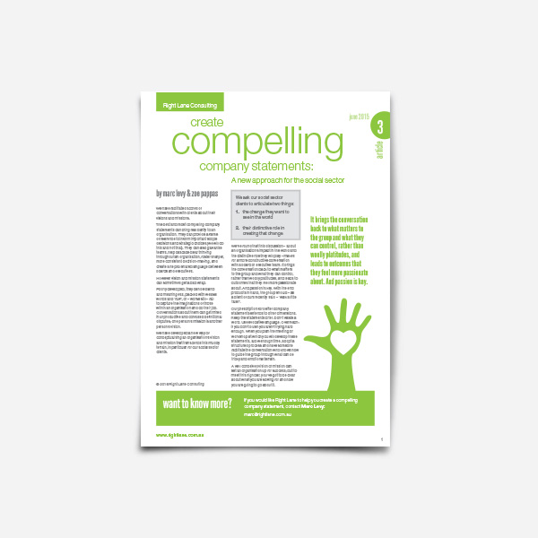 Create compelling company statements | Right Lane Consulting Create compelling company statements | Right Lane Consulting
